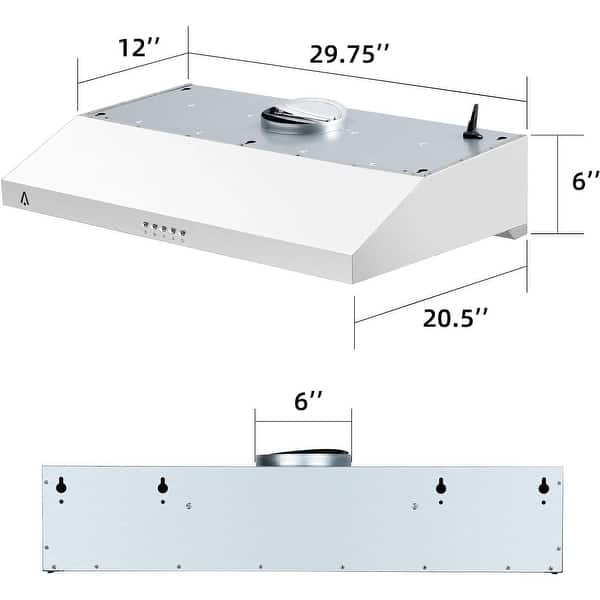 30 Inch Range Hood Under Cabinet with 3-Speed Exhaust Fan - 30 Inch ...