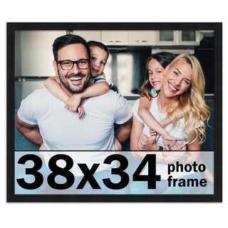 38x34 Frame Black Picture Frame - Complete Modern Photo Frame Includes ...