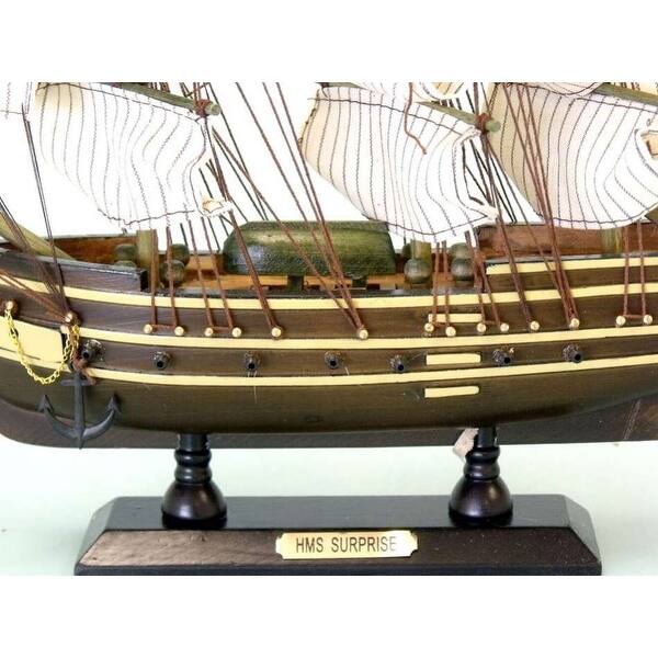 Wooden Master And Commander HMS Surprise Tall Model Ship 14" - 14" L x ...