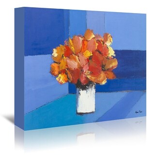 Americanflat - 8" x 10" Red Flowers by Hans Paus Wrapped Canvas Wall ...