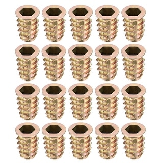 Threaded Insert Nuts Zinc Alloy Hex Socket M8 Internal Threads 20mm ...