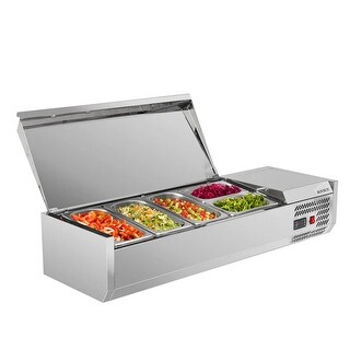47 Inch Stainless Steel Countertop Refrigerated Prep Rail - 47-inch ...