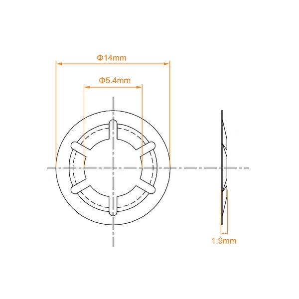 M6 Internal Tooth Starlock Washer 5.4 x 14mm Speed Clip 65Mn 10pcs - 10 ...