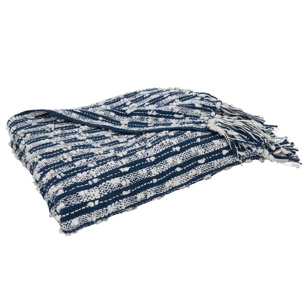 Striped Throw With Fringe Design - On Sale - Overstock - 33066537