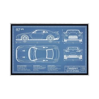 iCanvas "Nissan GT-R (R35) Skyline Blueprint" by Action Blueprints ...