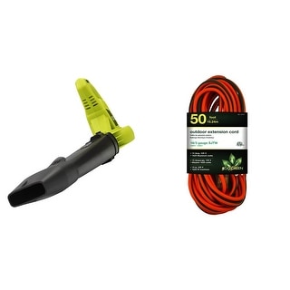 6-Amp 155 Mph Electric Leaf Blower & Extension Cord, GG13750 GoGreen ...