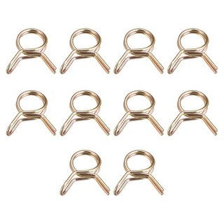 Double Wire Spring Hose Clamp, 50pcs 65Mn Steel 6mm Clips, Color Zinc ...