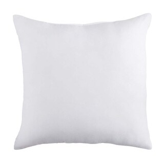 HomeRoots 20" X 20" White Blown Seam 100% Cotton Throw Pillow Insert ...