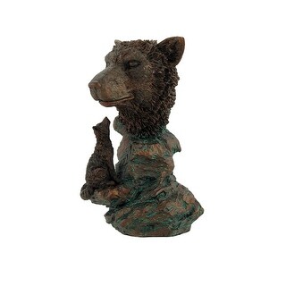 Bronzed Wolf Bust Statue 7 In. - 7.25 X 4 X 4.5 inches - Bed Bath ...
