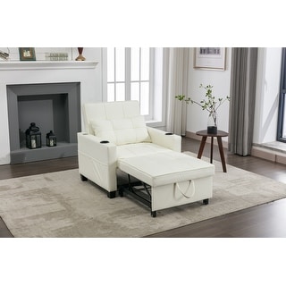 Futon Chair Bed Convertible Accent Armchairs Chaise Lounges, 3-in-1 ...