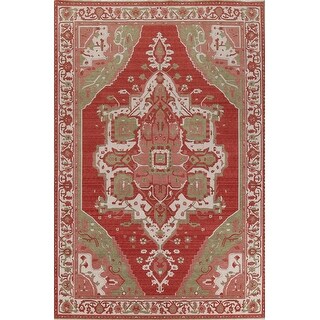 Geometric Turkish Heriz Serapi Dining Room Area Rug Wool Hand-knotted ...