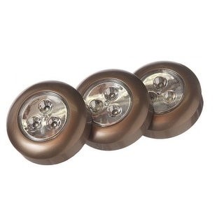 Fulcrum 30010-307 Led Battery-Operated Stick-On Tap Light, Bronze, 3 ...