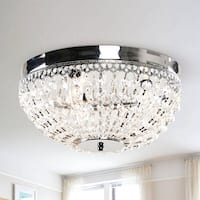 14 Inch Modern Crystal Flush Mount Chandelier - On Sale - Bed Bath ...