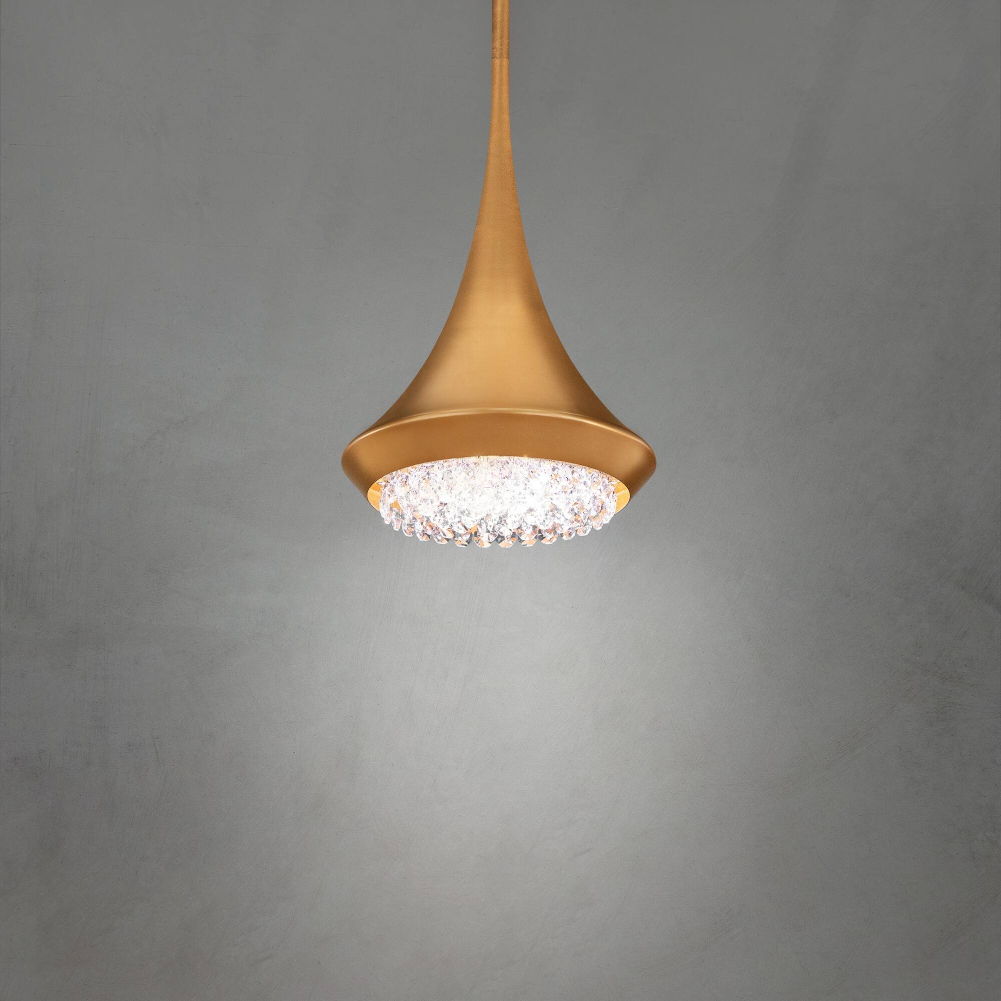 Verita 1-Light LED Pendant 3000-3500-4000K CCT with Clear Optic Crystal ...