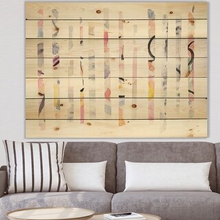 Designart 'Multi-Color Geometric Bars' Modern Transitional Print on ...
