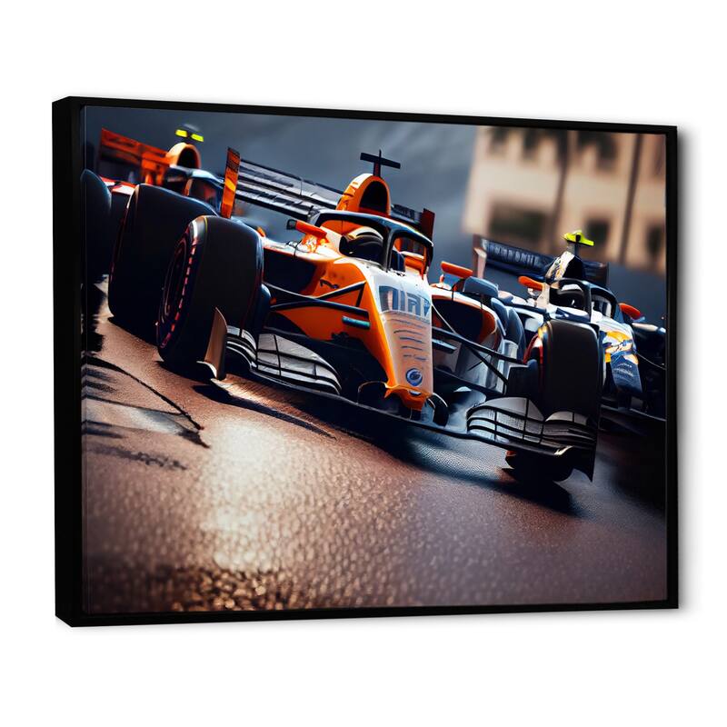 Designart "Formula Car Racing III" Modern Framed Canvas Art Print ...