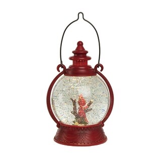 10" Red and Clear Christmas Cardinal Lantern - Bed Bath & Beyond - 37343609