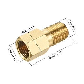 Brass Pipe Fitting G3/8 Adapter 75mm Extension Connector Hex Coupling 3 ...
