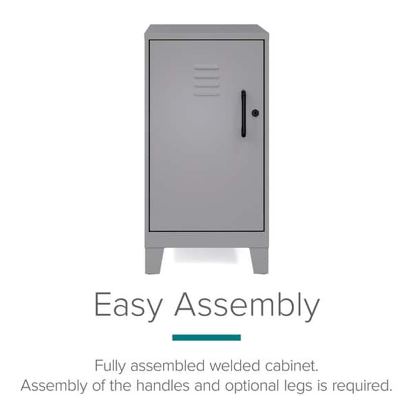 27.5"H 2 Shelf Vented Door Mini Storage Locker Cabinet - On Sale - Bed ...
