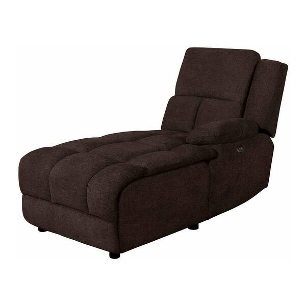 Upholstered Modular Power Chaise in Brown Finish - Bed Bath & Beyond ...