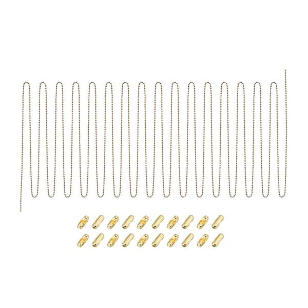 Pull Chain Extension Brass Beaded Chain 20 Feet with 20 Connectors ...
