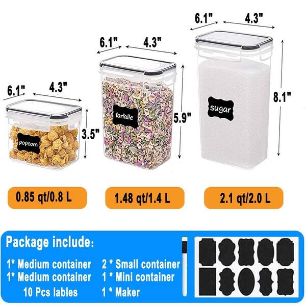 Suproot Kitchen Variety Set of 5 Pantry Organization Canisters with ...