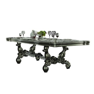 Calvert Antique Platinum Dining Table with Scrolled Leg - Bed Bath ...