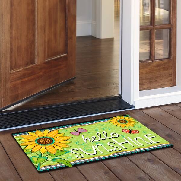 Entryway Floor Mat 29.5" x 17.75" - Hello Sunshine - 29.375x17.75x.0259 ...