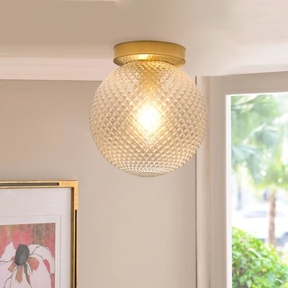 Modern Mid-century White Silk Shade Semi Flush Ceiling Light - On Sale ...