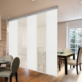 InStyleDesign 5-Panel Single Rail Panel Track Extendable 58"-110"W x 94 ...