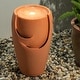 Demta 21-inch Ceramic Pot Fountain with Pum LED Light by Havenside Home ...