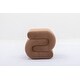 S-shape Velvet Fabric Ottoman Footstool - Bed Bath & Beyond - 36917381