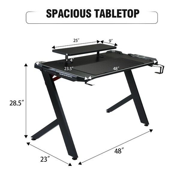 Home Office Double Layer Gaming Desk Gaming Computer Desk R Shape Leg Bed Bath Beyond 32414777