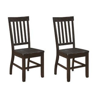 Archibald Rustic Walnut Slat Back Side Chairs (Set of 2) - Bed Bath ...