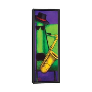 iCanvas "Sax Dog" by Daniel Patrick Kessler Framed Canvas Print - Bed ...