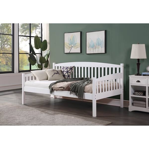 Transitional Style Caryn Pine Wood Twin Size Daybed with Square Poster ...