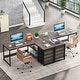59 inch L Shaped Computer Desk with Storage Drawers for Home Office ...