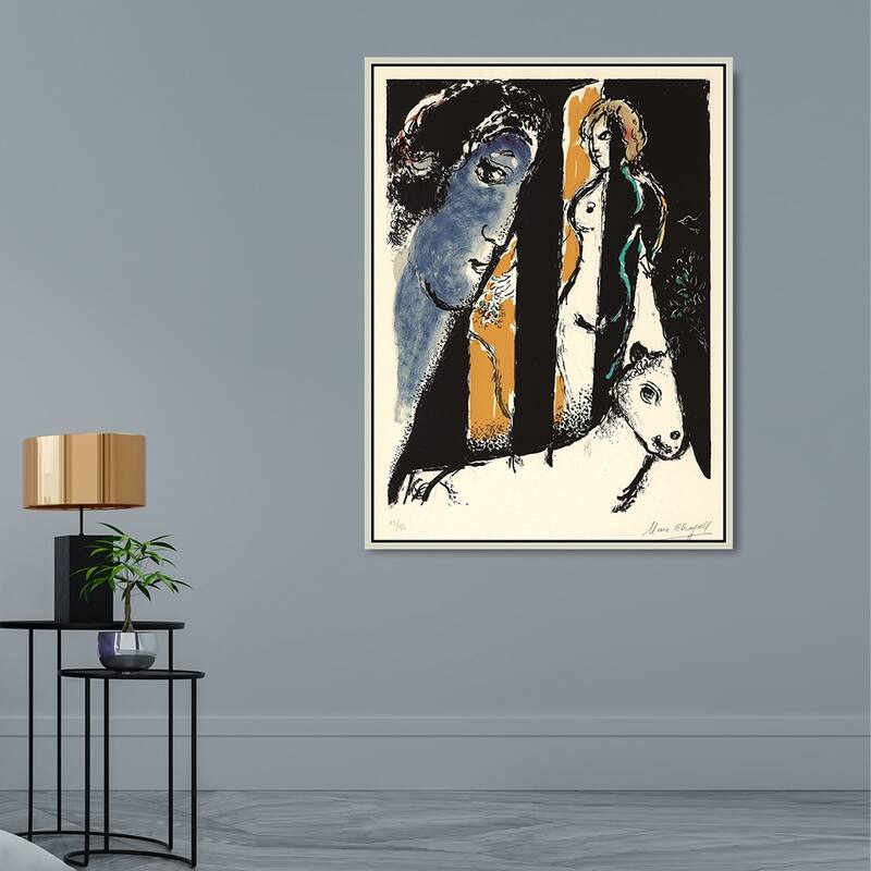 Night by Marc Chagall Giclee Print Oil Painting Silver Frame Size 12" x ...