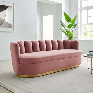 Victoria Channel Tufted Performance Velvet Sofa - Bed Bath & Beyond ...