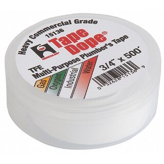Hercules Thread Sealant Tape,3/4" W,White 15136 - 1 Each - Bed Bath ...