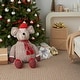 Mina Victory Plush Lines Holiday Mouse 22" x 26" Grey Indoor Plush ...