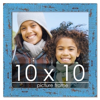 10x10 Shabby Chic Blue Wood Picture Square Frame - 10" x 10" - Bed Bath ...