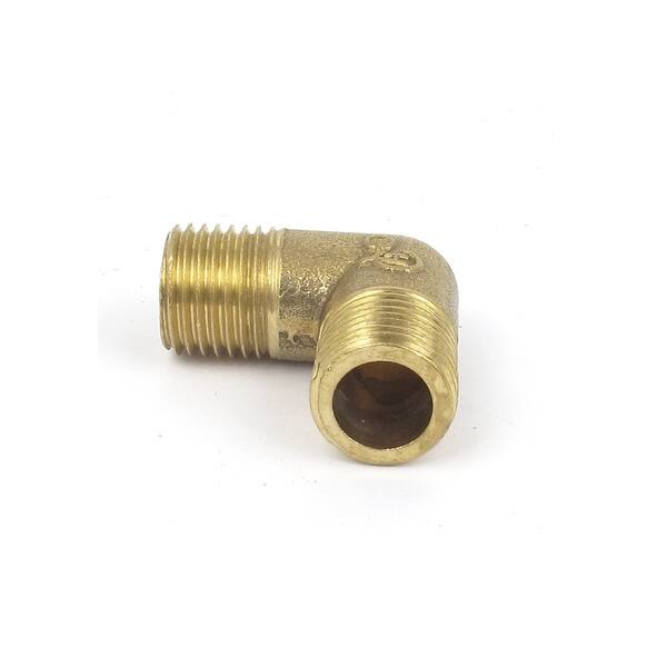 5Pcs Brass Pipe 90 Degree 1/4BSP Male to Male Thread Water Fuel Elbow ...