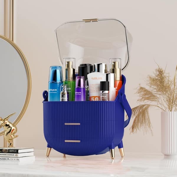 blue make up box