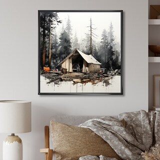 Designart "Camping Tent In Winter Scenery Landscape" Camping Travel ...