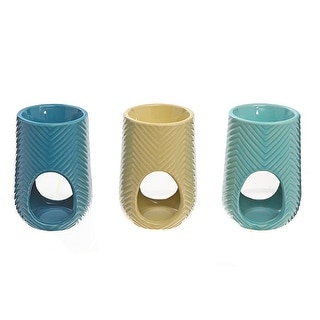 Ceramic Oil Burner (Chevron) (Asstd) - Set of 3 - Bed Bath & Beyond ...