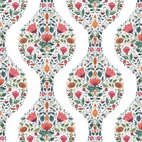 NextWall Floral Ogee Peel and Stick Wallpaper - Bed Bath & Beyond ...