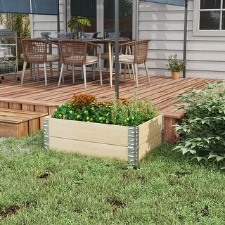 Foldable Wooden Raised Garden Bed w/ Open Bottom - Bed Bath & Beyond ...