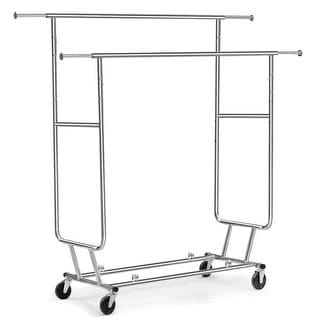 Yaheetech Commercial Grade Collapsible 2 Rack Clothing and Garmet Rack ...