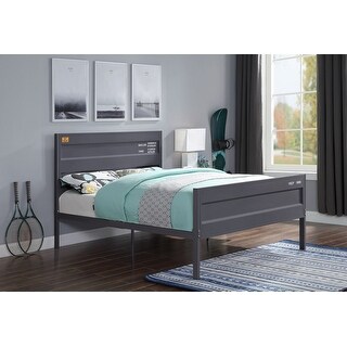 Industrial Look Full Bed, Recessed Panel Design - Bed Bath & Beyond ...